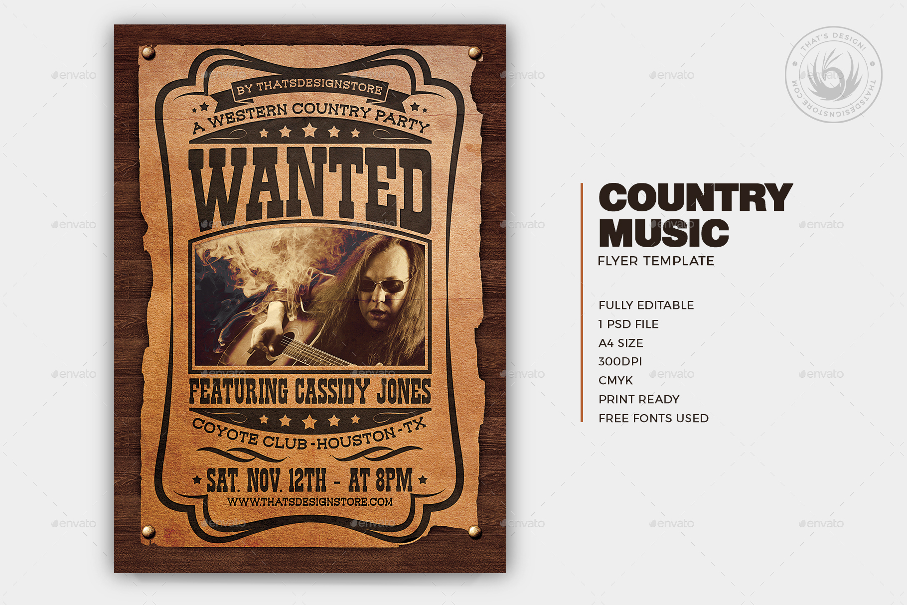 Country Music Flyer Template V6, Print Templates | GraphicRiver