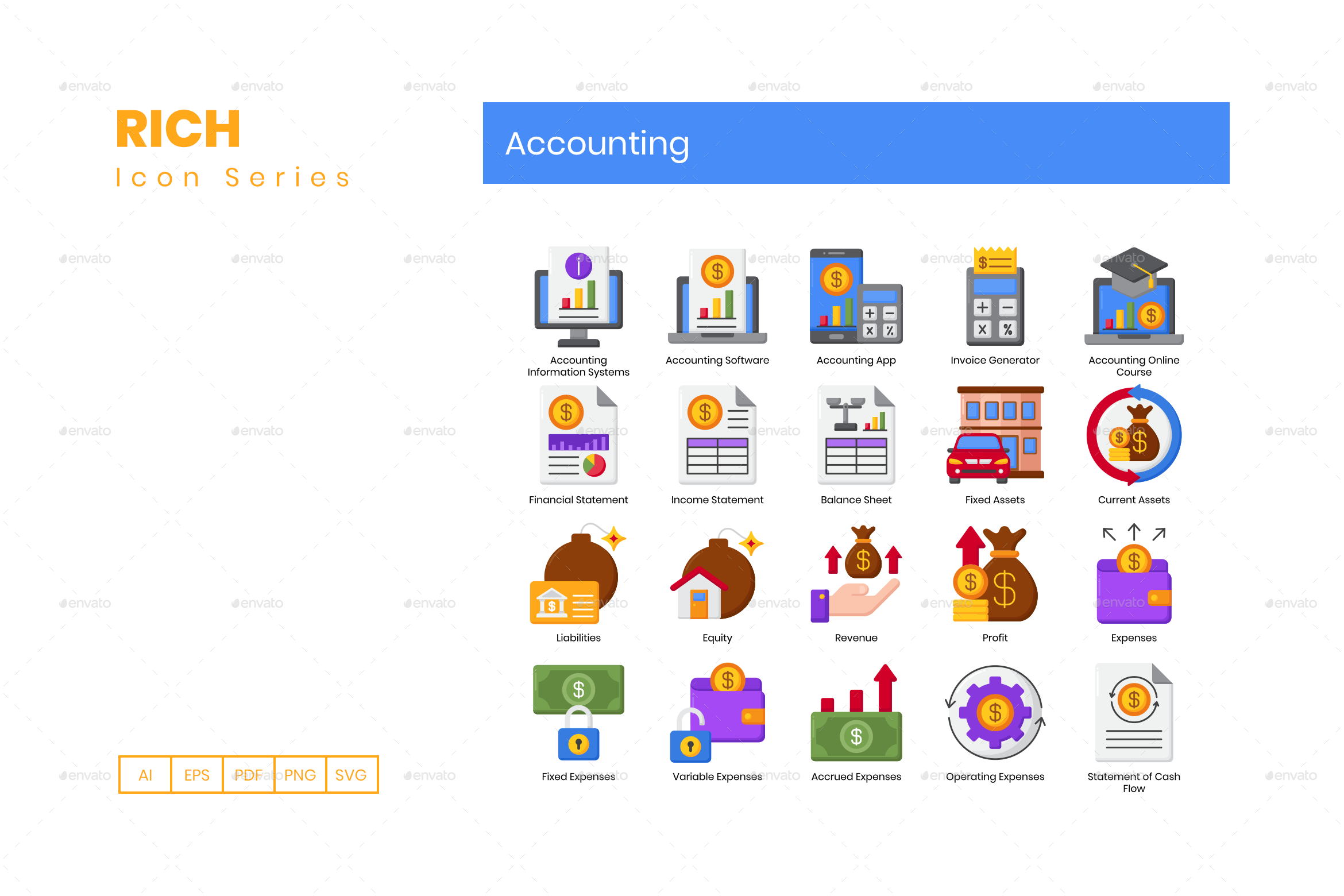 85 Accounting Icons | Rich Series, Icons | GraphicRiver