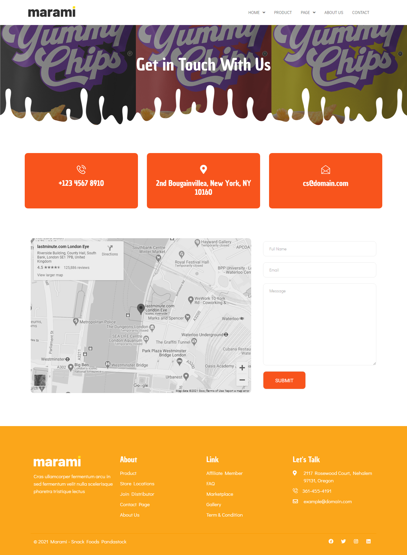 Marami - Snack Brand & Bakery Template Kit by pandastocknet | ThemeForest