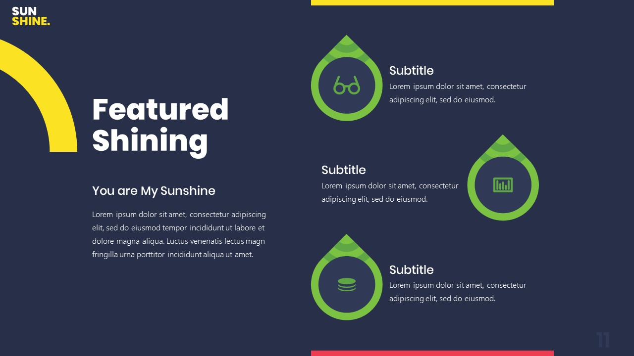 Sunshine Creative Multipurpose PowerPoint Template, Presentation Templates