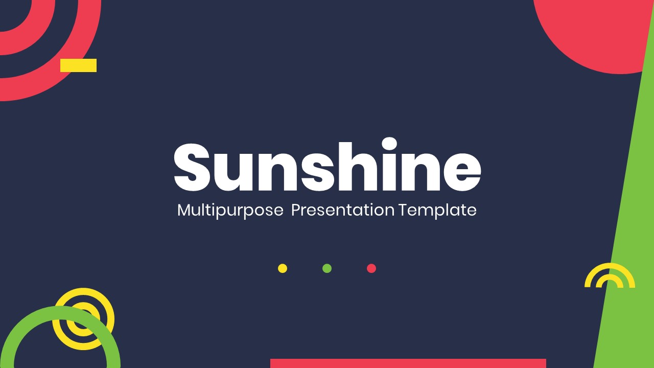 Sunshine Creative Multipurpose PowerPoint Template, Presentation Templates