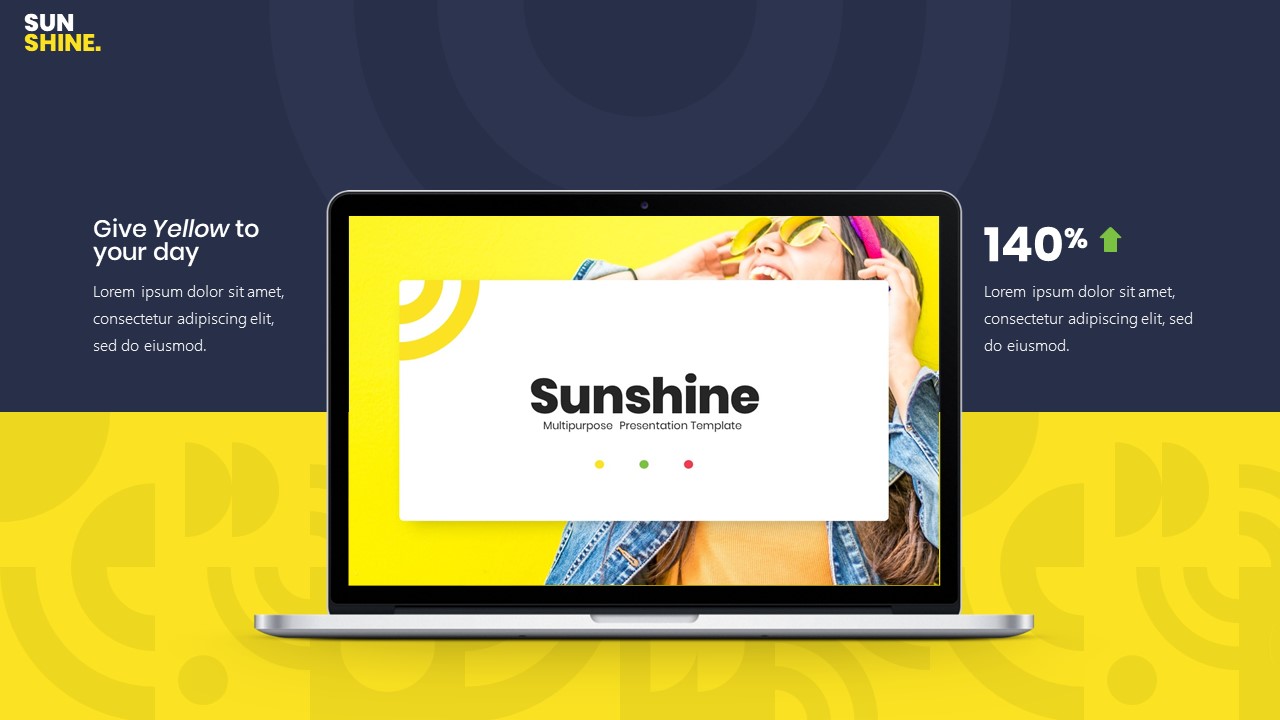 Sunshine Creative Multipurpose PowerPoint Template, Presentation Templates