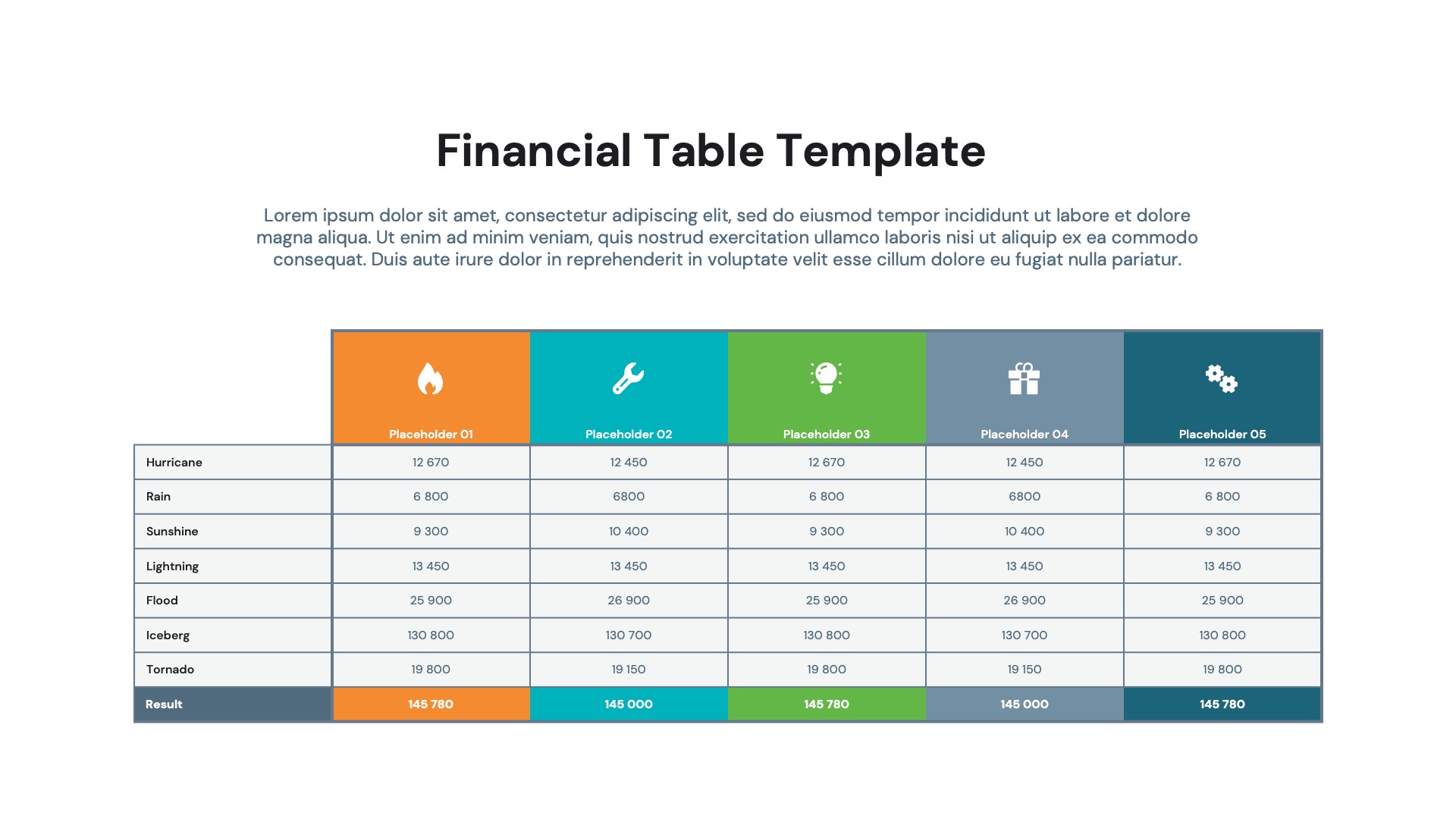 Financial Tables Templates for Keynote by Site2max | GraphicRiver