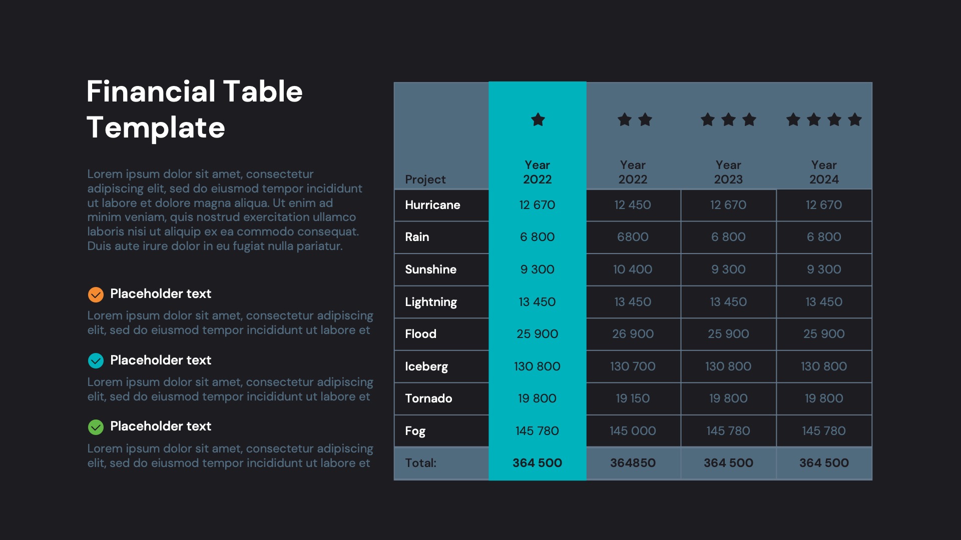 Financial Tables Templates for Keynote by Site2max | GraphicRiver