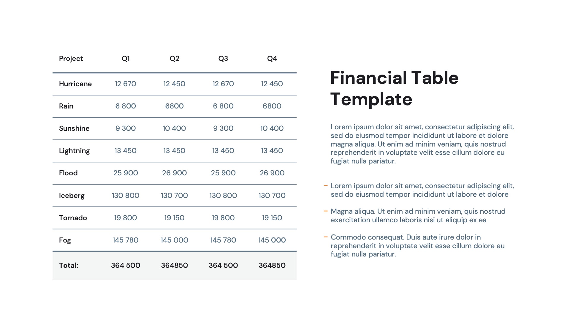 Financial Tables Templates for Keynote by Site2max | GraphicRiver