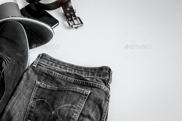 Set of men's clothes on white background Stock Photo by puhimec | PhotoDune