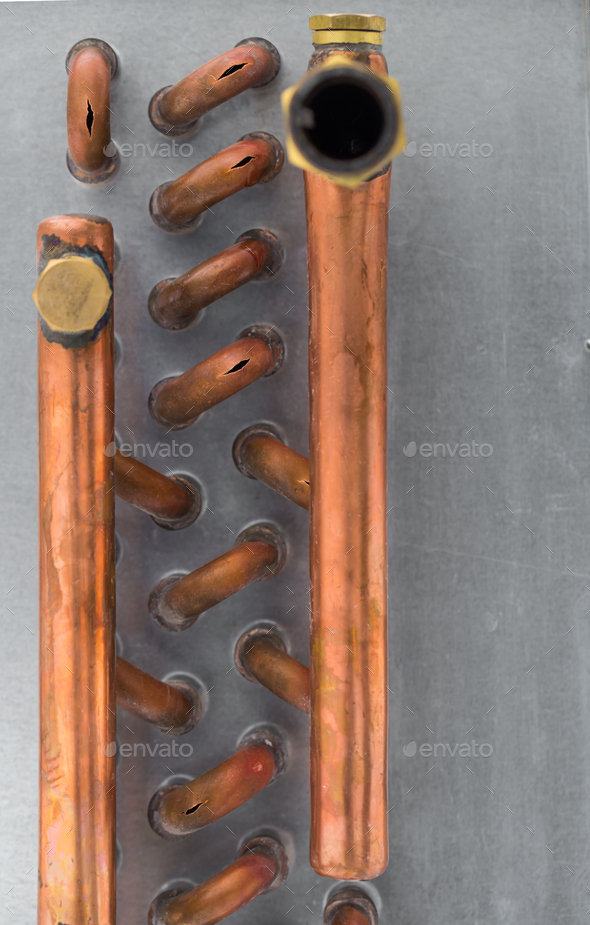 burst copper pipes from the cold Stock Photo by puhimec | PhotoDune