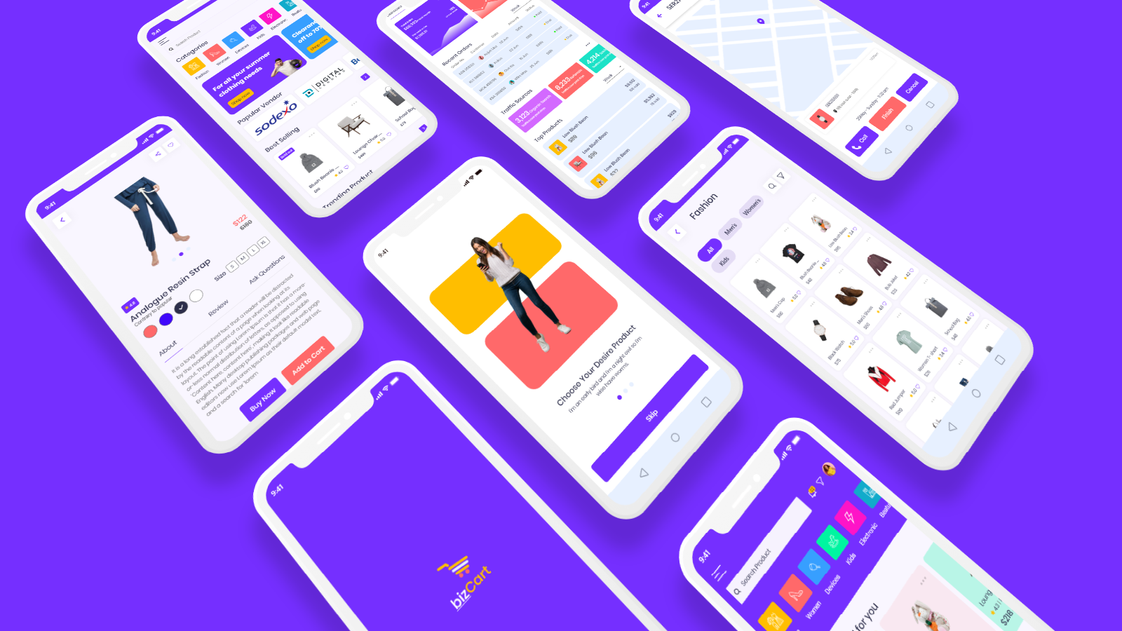 BizCart - Multi vendor e-commerce Flutter Full App UI Kit by ViserLab