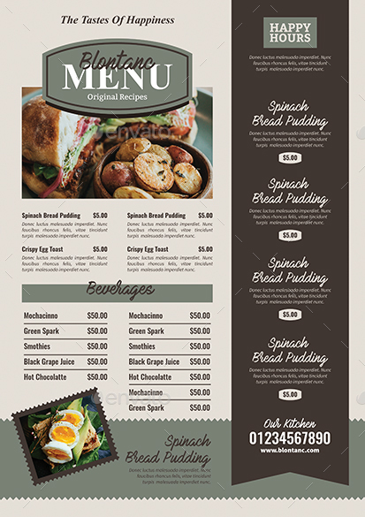 Food Menu 13, Print Templates | GraphicRiver