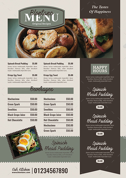 Food Menu 13, Print Templates | GraphicRiver