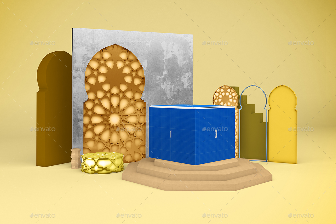 Arabic Box V.1 Mockup, Graphics | GraphicRiver