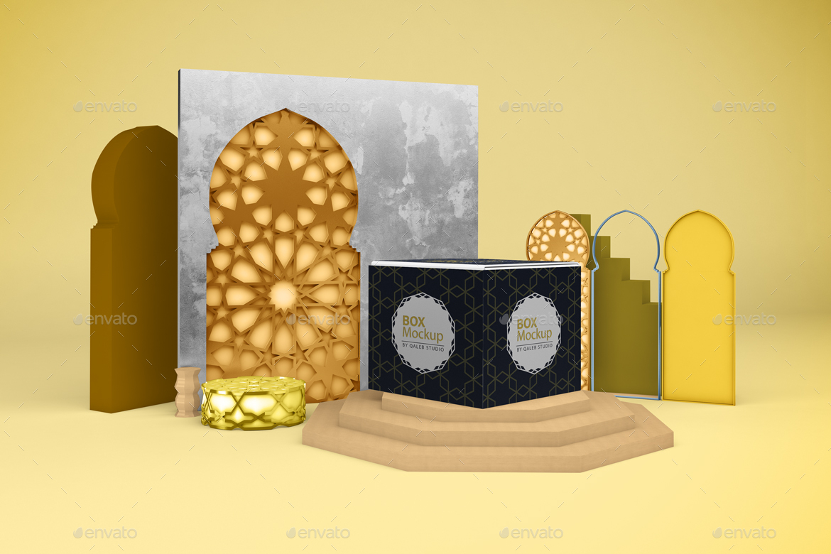 Arabic Box V.1 Mockup, Graphics | GraphicRiver