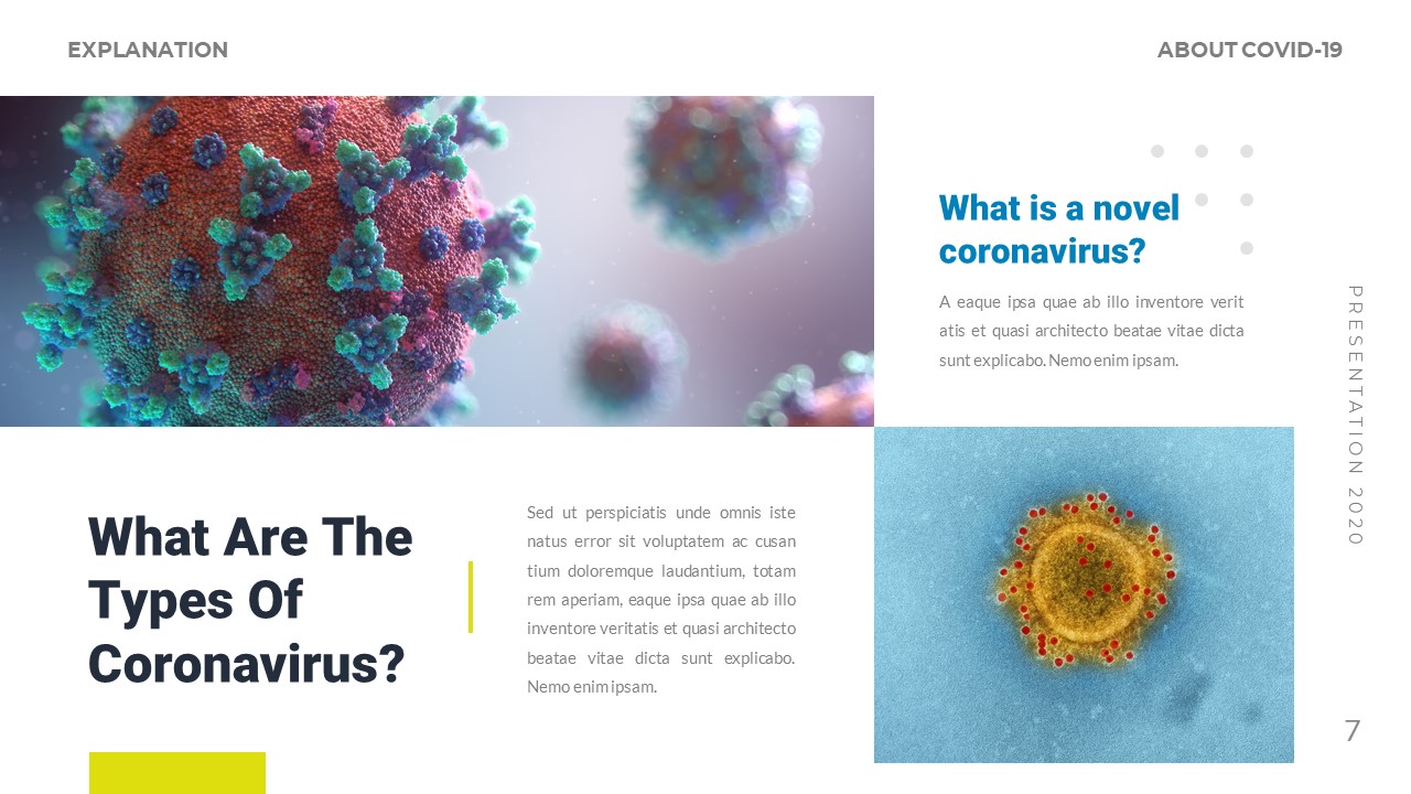 COVID - Clean Presentation Google Slides Template, Presentation Templates