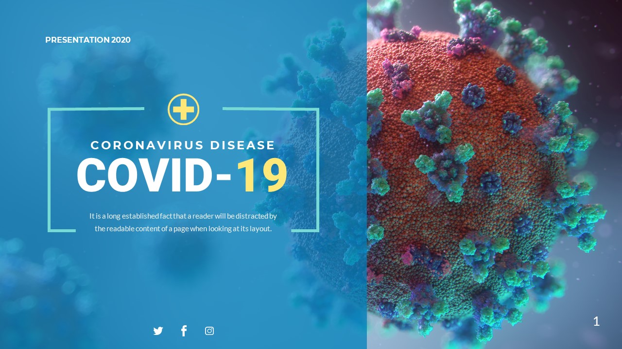 COVID - Clean Presentation Powerpoints Template, Presentation Templates