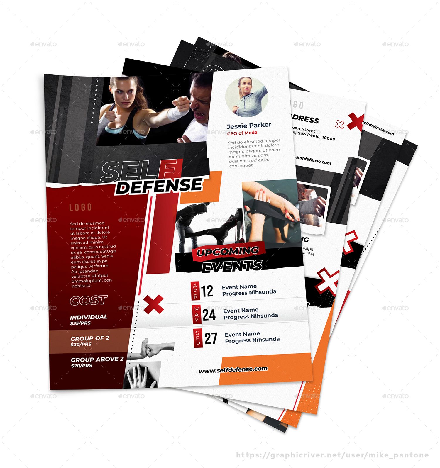 Self Defense Flyers – 4 Options, Print Templates | GraphicRiver