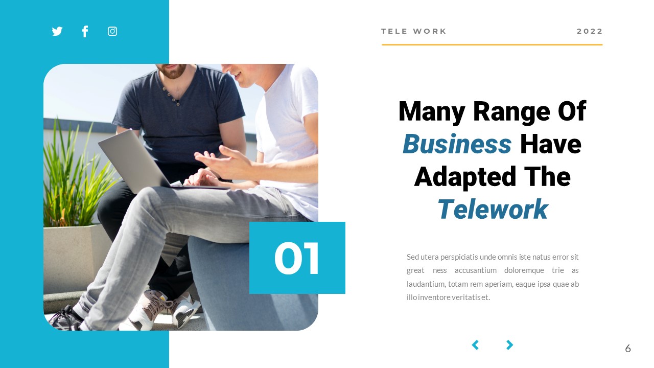 TELEWORK - Remote Working Clean Business Presentation Google Slides ...