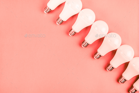 Energy saving and eco friendly LED light bulbs Stock Photo by nzooo