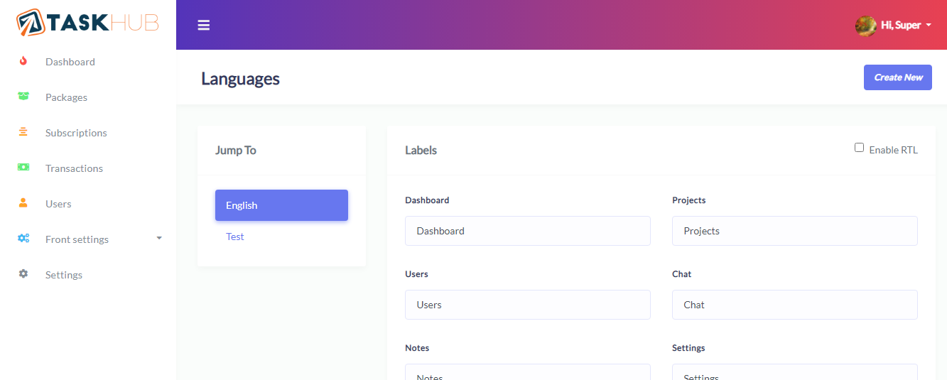 Taskhub SaaS - Project Management Tool, Finance & CRM Tool by infinitietech