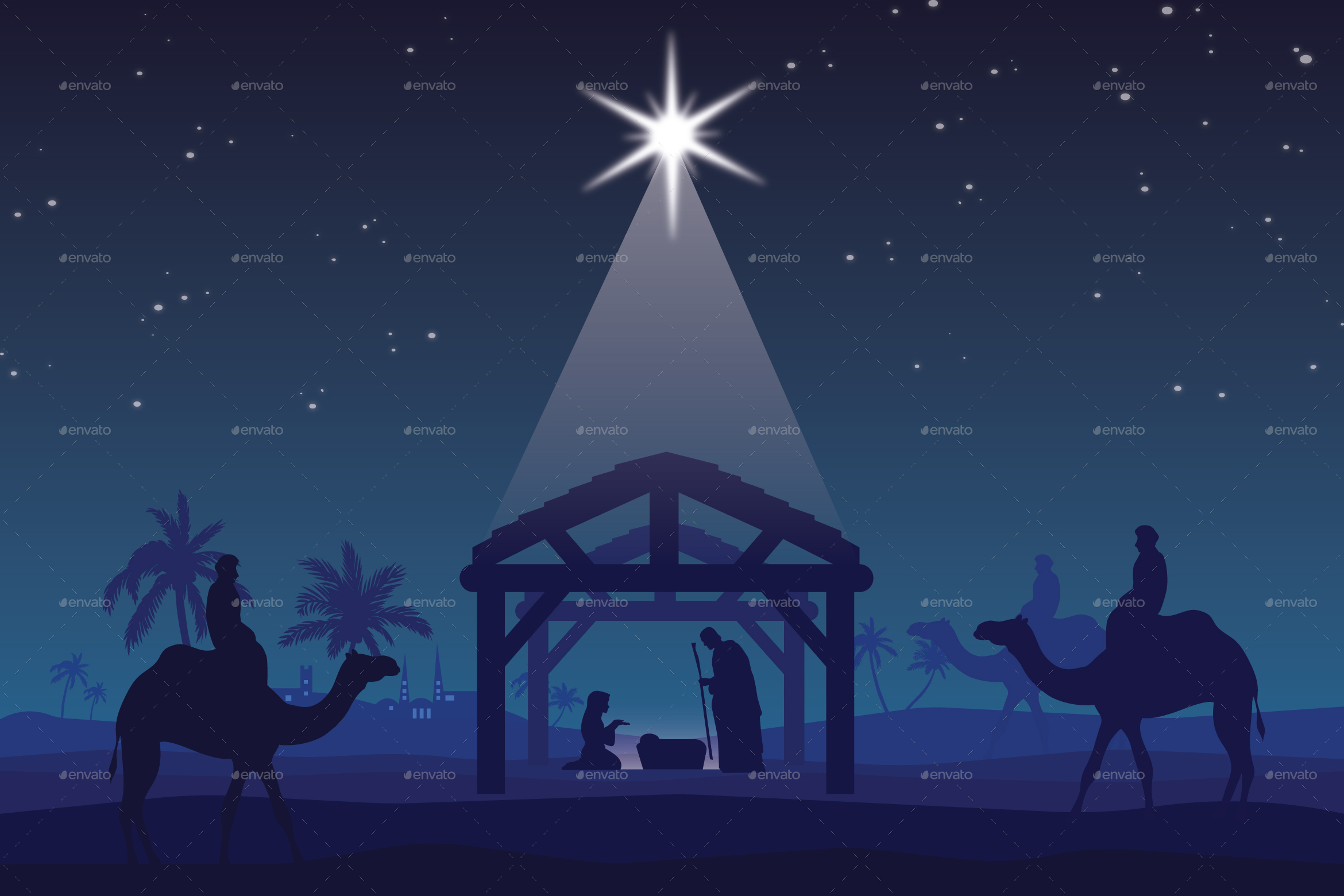 Holy Night illustration, Vectors | GraphicRiver