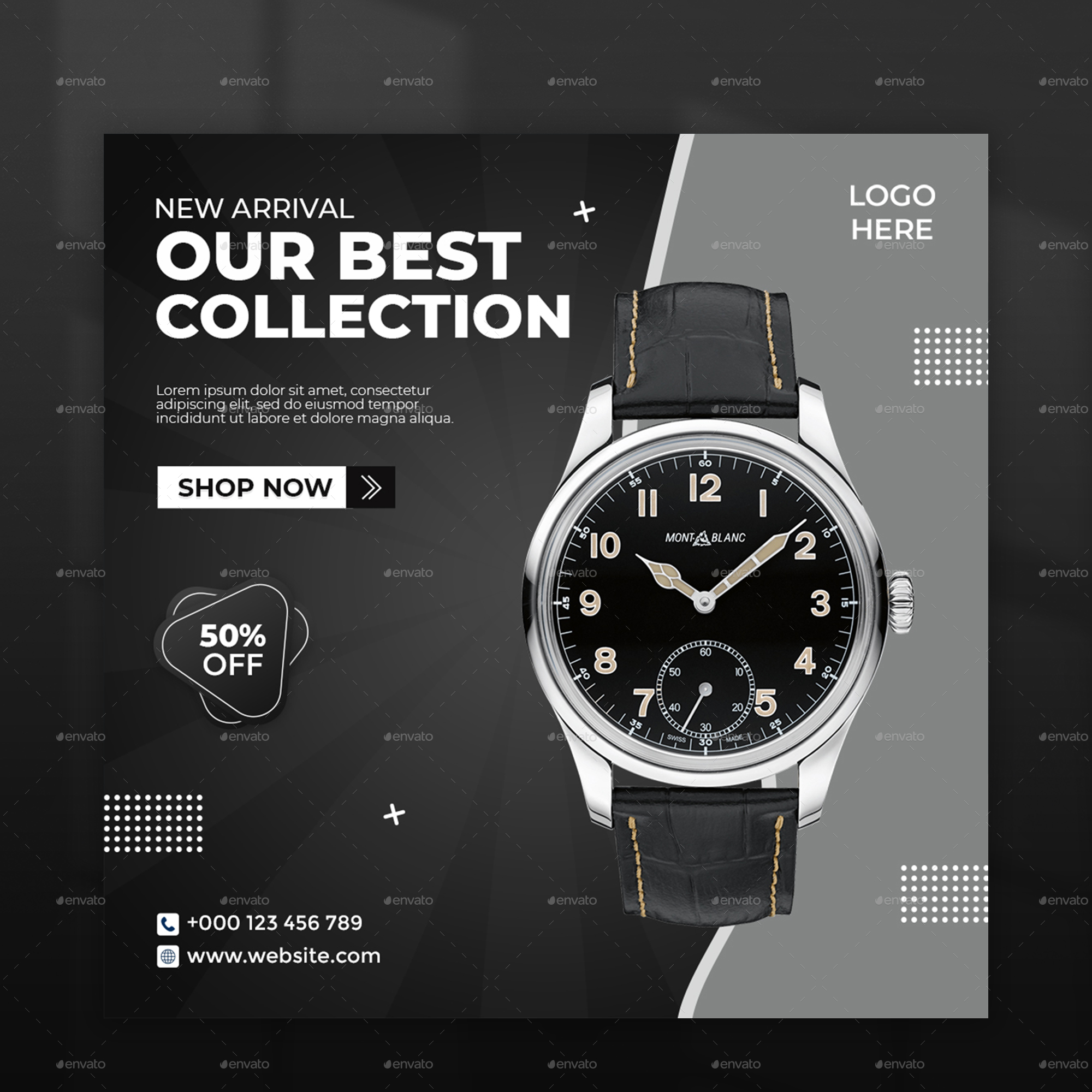 Watch collection social media template, Web Elements | GraphicRiver