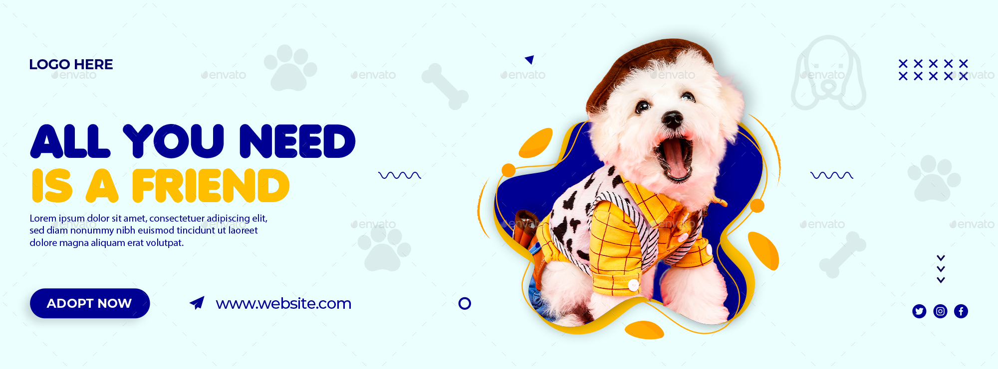 Pet Care Facebook Cover Templates, Web Elements | GraphicRiver