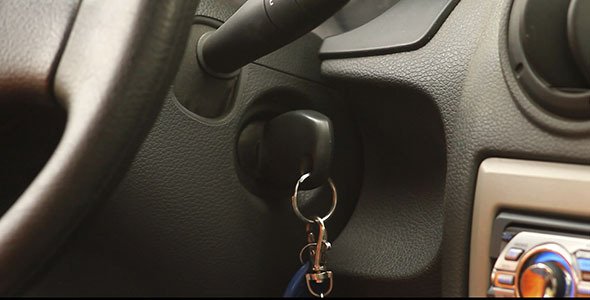 Starting Car Engine Ignition Key, Stock Footage | VideoHive