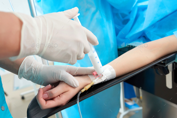 Operation in progress at the hospital Stock Photo by serhiibobyk ...