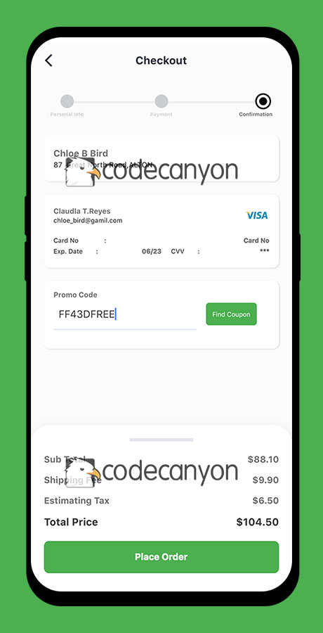 Flutter Eco-product UI Kit template by templatesvilla | CodeCanyon