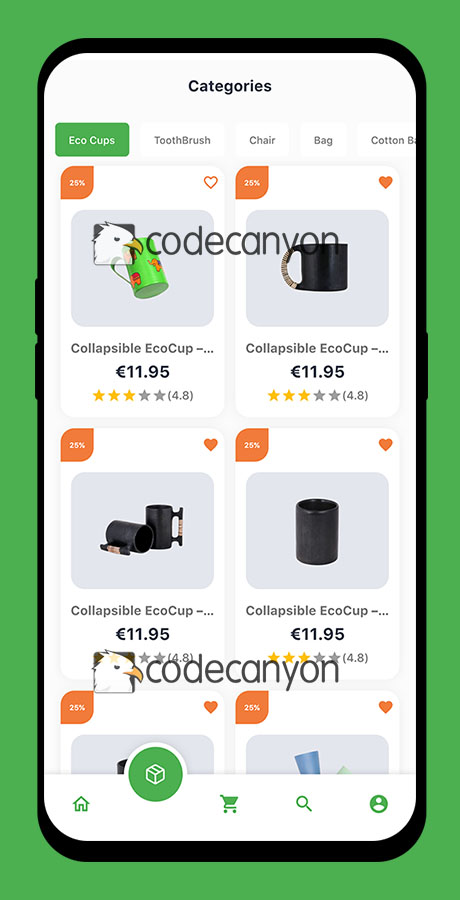 Flutter Eco-product UI Kit template by templatesvilla | CodeCanyon