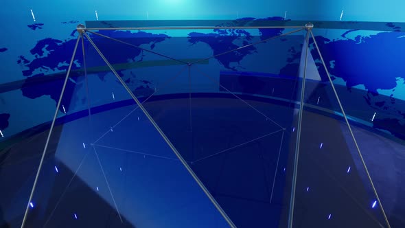 World Map Blue Background 4K by MUS_GRAPHIC_ | VideoHive