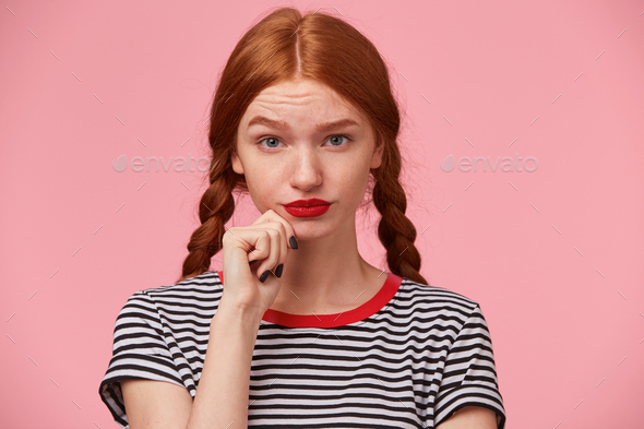 red-haired girl with two braids Stock Photo by nakaridore | PhotoDune