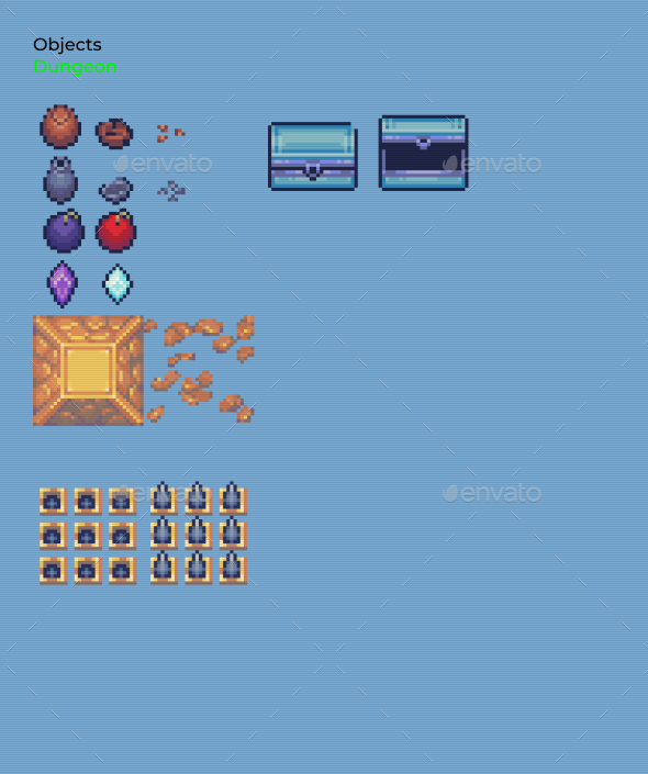 Top-down Pyramid Dungeon, Game Assets | GraphicRiver