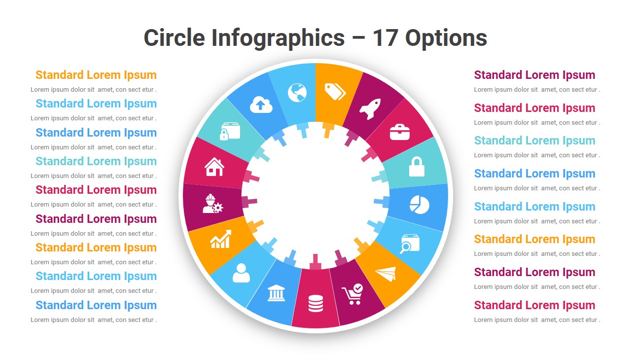 Circle Infographics Keynote Diagrams Template, Presentation Templates