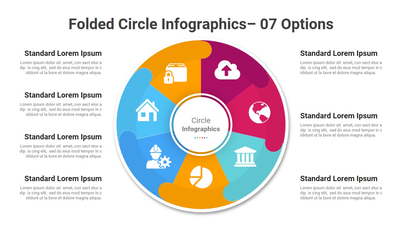 Circle Folded Infographics Keynote Diagrams Template, Presentation ...