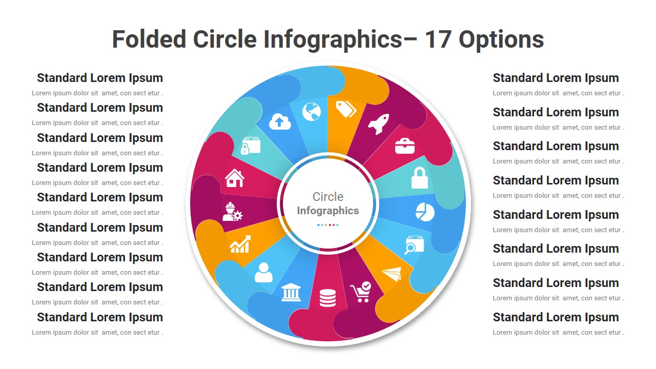 Circle Folded Infographics Keynote Diagrams Template, Presentation ...
