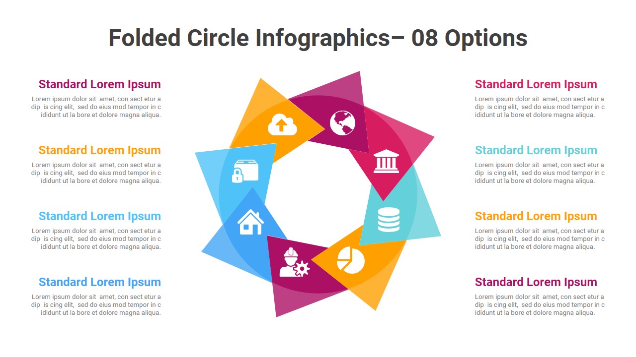 Circle Folded Infographics Keynote Diagrams Template, Presentation ...
