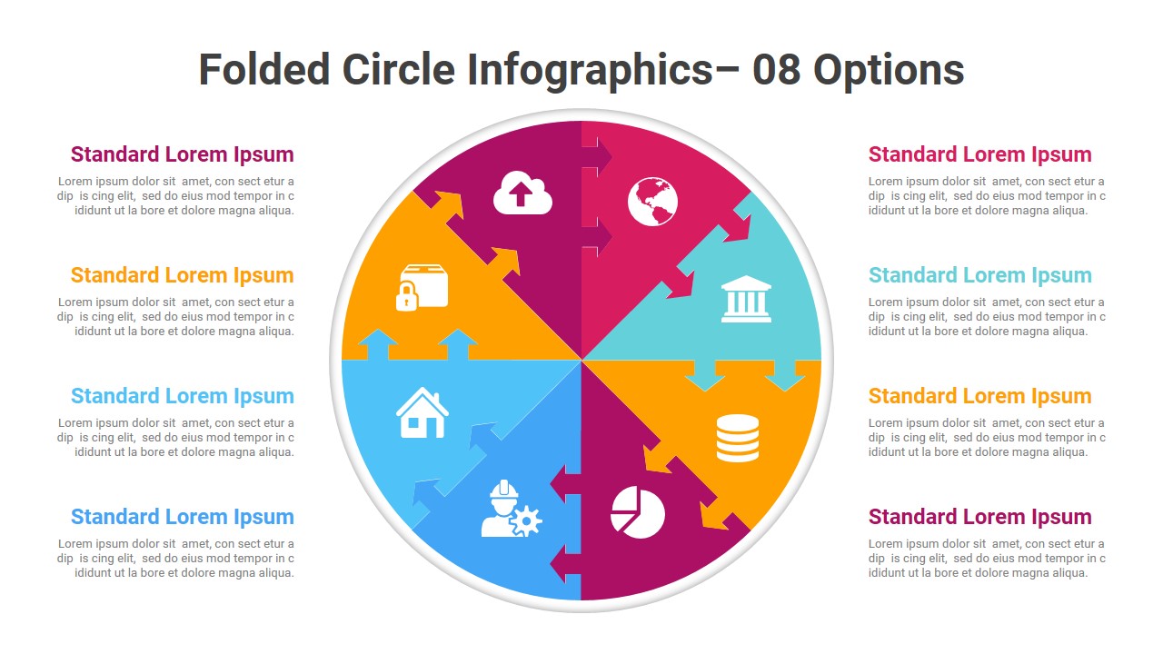 Circle Folded Infographics Keynote Diagrams Template, Presentation ...