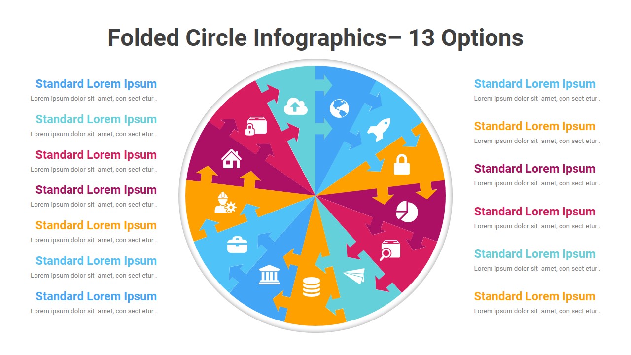 Circle Folded Infographics Keynote Diagrams Template, Presentation ...