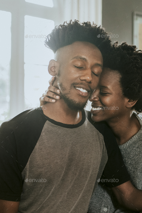 Black couple cuddling Stock Photo by Rawpixel | PhotoDune