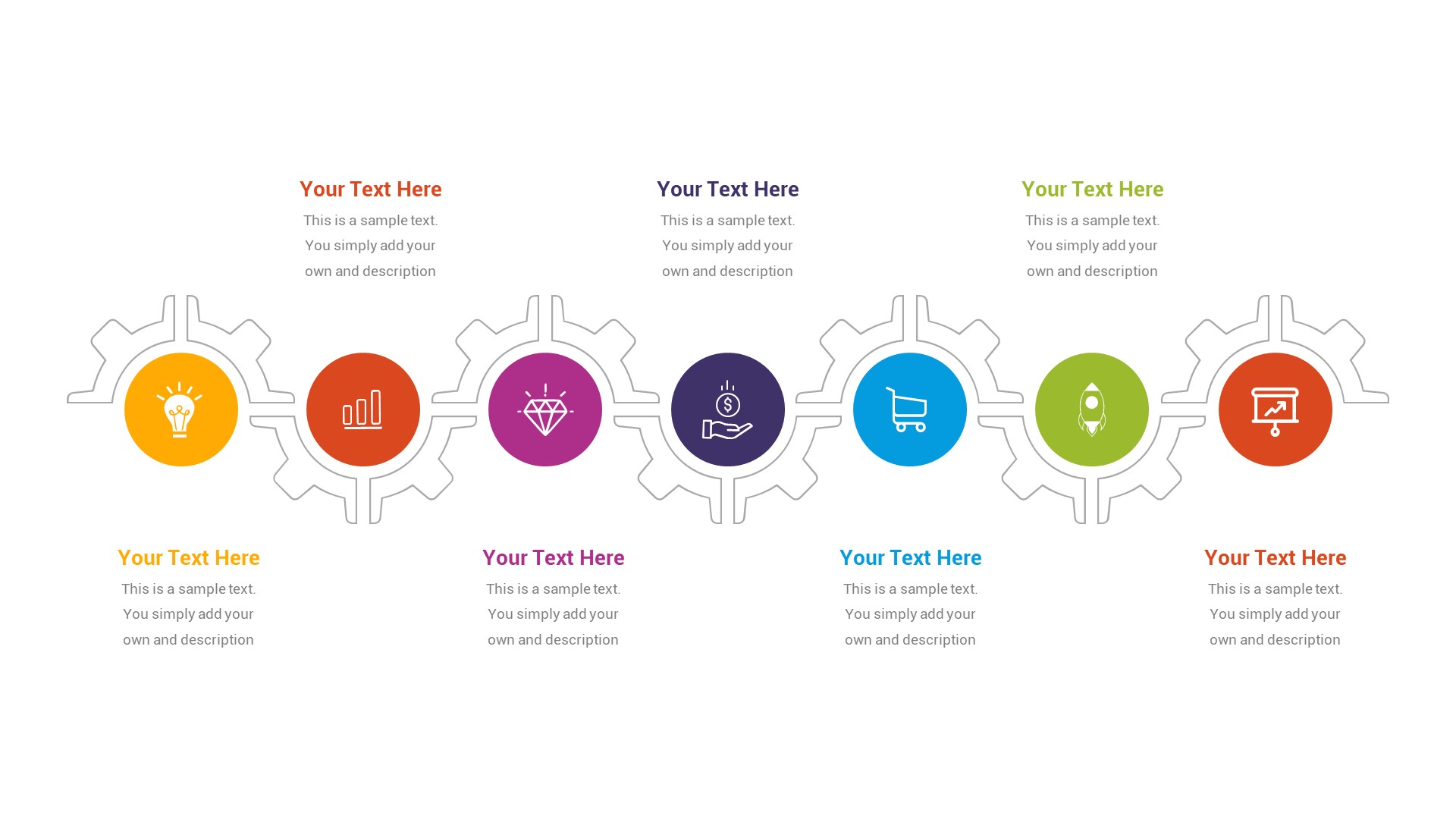 Gear Diagrams PowerPoint & Illustrator Template, Presentation Templates