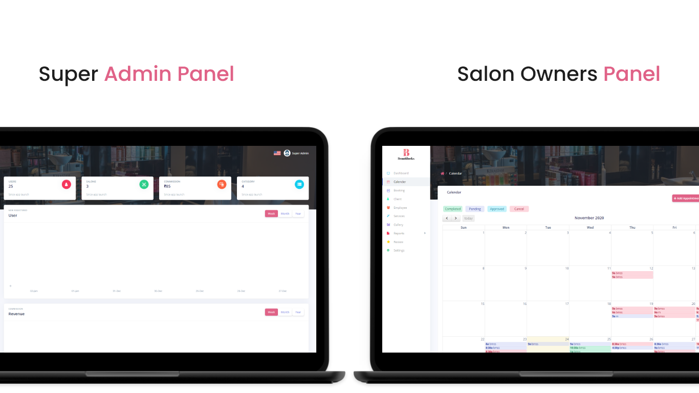 Multi Salon, Spa, Barber Appointment Booking System | Adminpanel ...