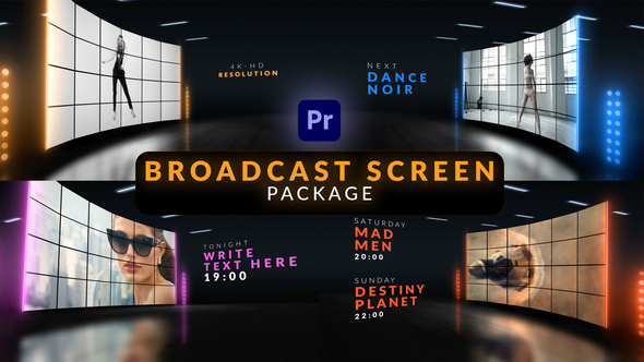 Broadcast Screen Package for Premiere Pro, Premiere Pro Templates ...