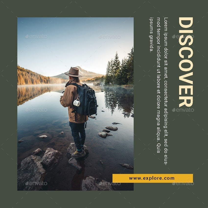 Outdoor Instagram Post & Stories Template, Web Elements | GraphicRiver