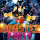 Monster Party Halloween Flyer Template, Print Templates | GraphicRiver