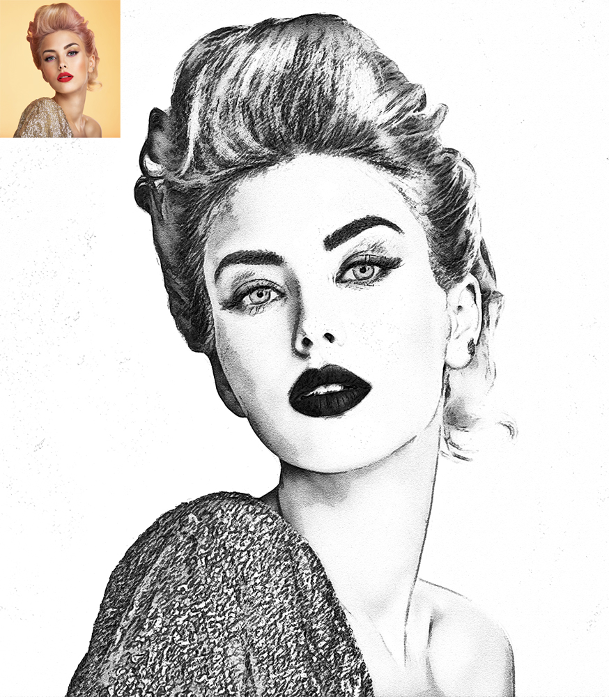 Viable Drawing 12 in 1 Photoshop Action, Add-ons | GraphicRiver