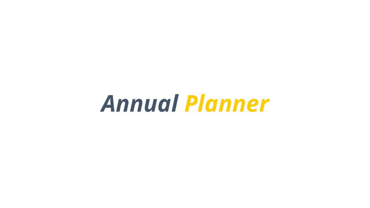 Annual Planner Powerpoint Presentation Template, Presentation Templates