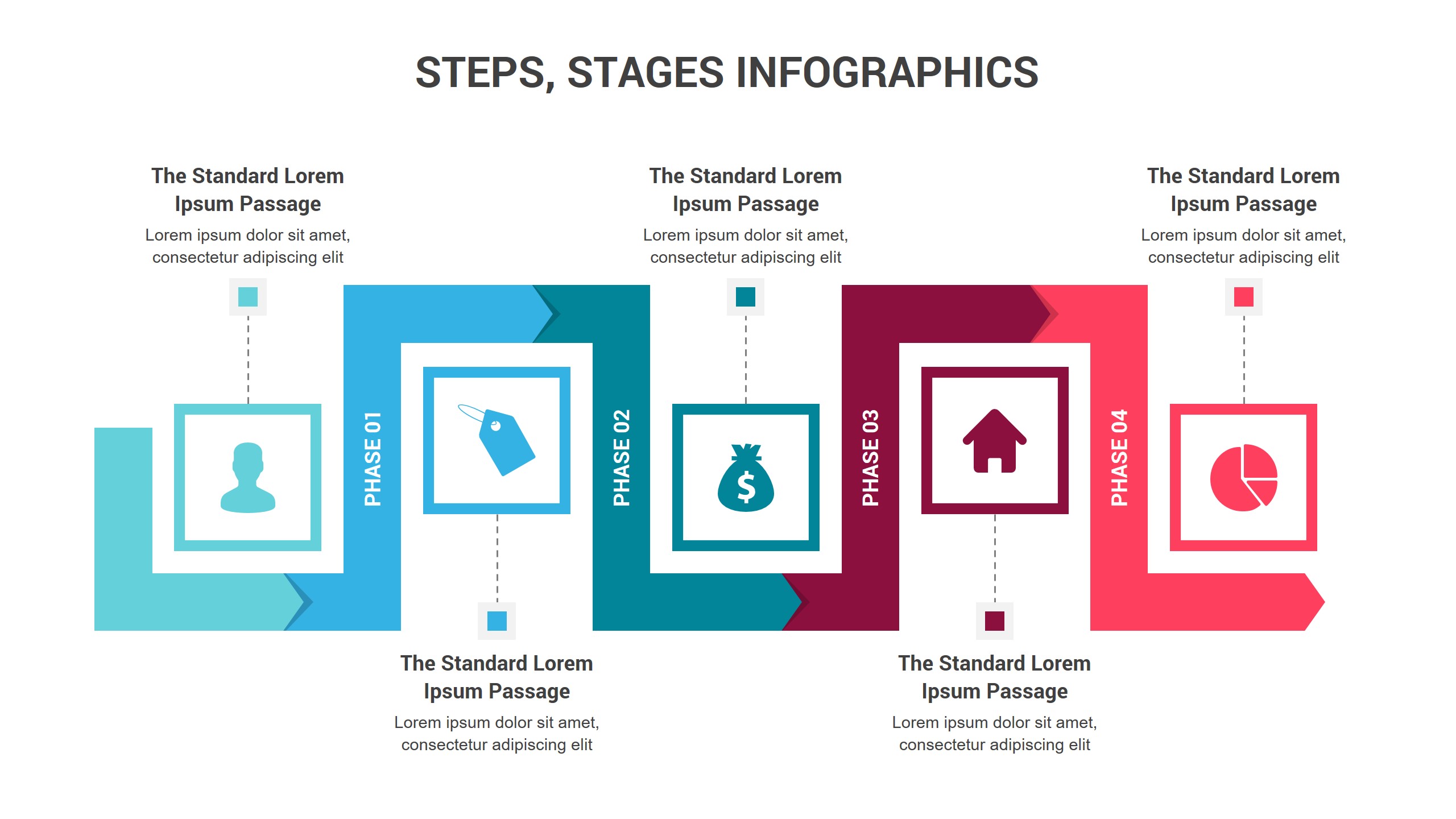 Stages Infographics Keynote Template diagrams, Presentation Templates