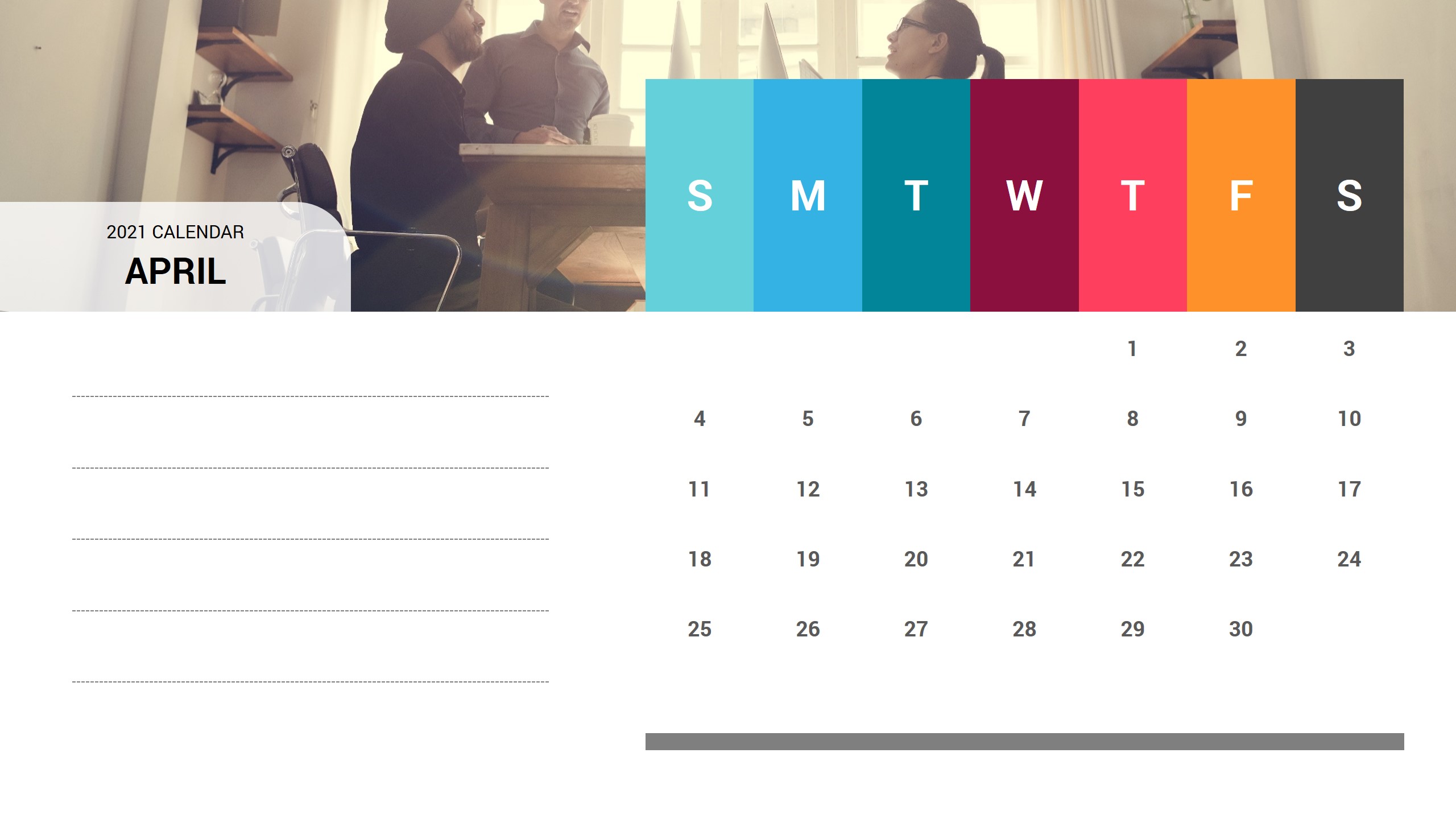 Calendar 2021 Google Slides Template, Presentation Templates | GraphicRiver