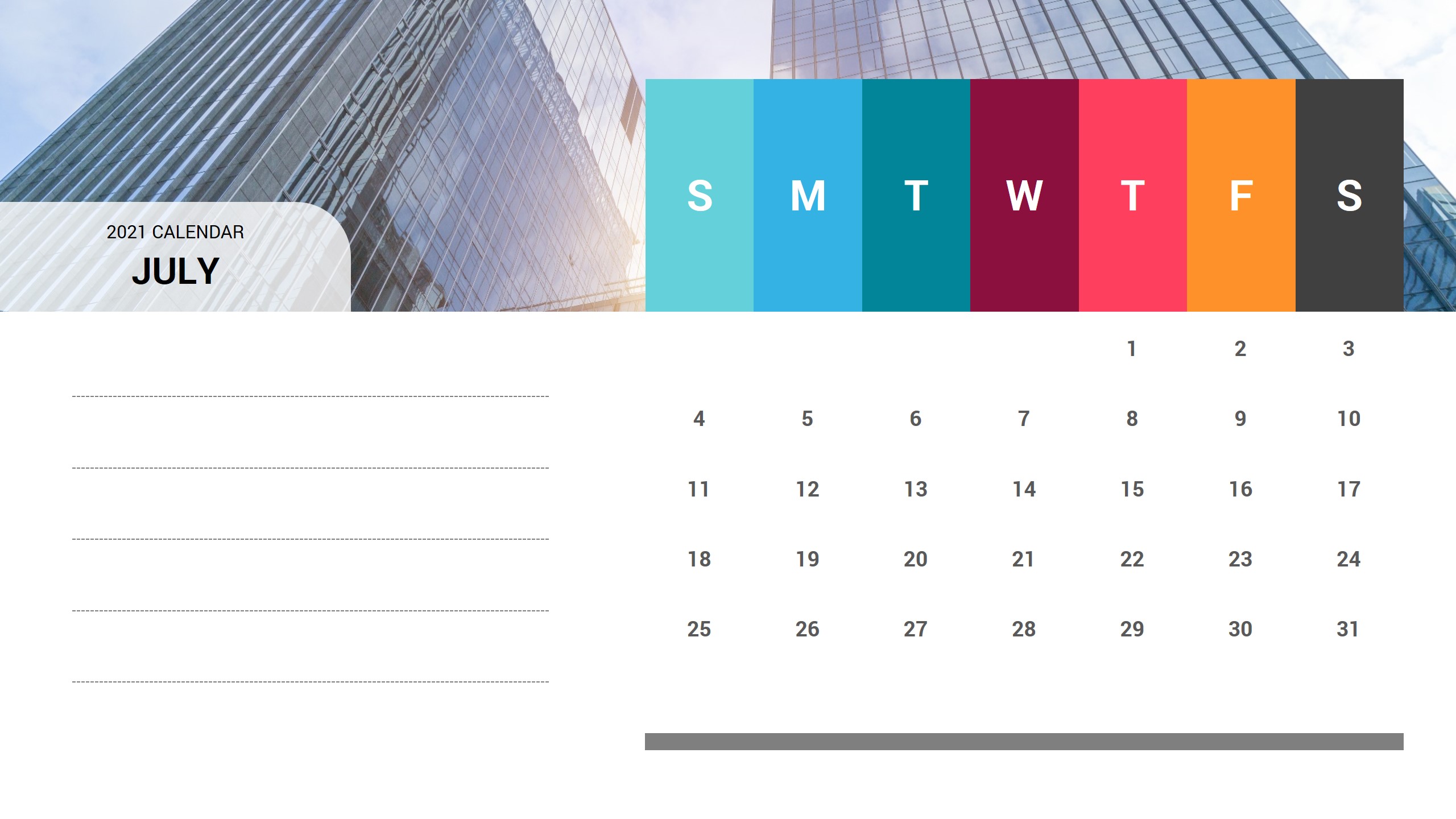 Calendar 2021 Google Slides Template, Presentation Templates | GraphicRiver