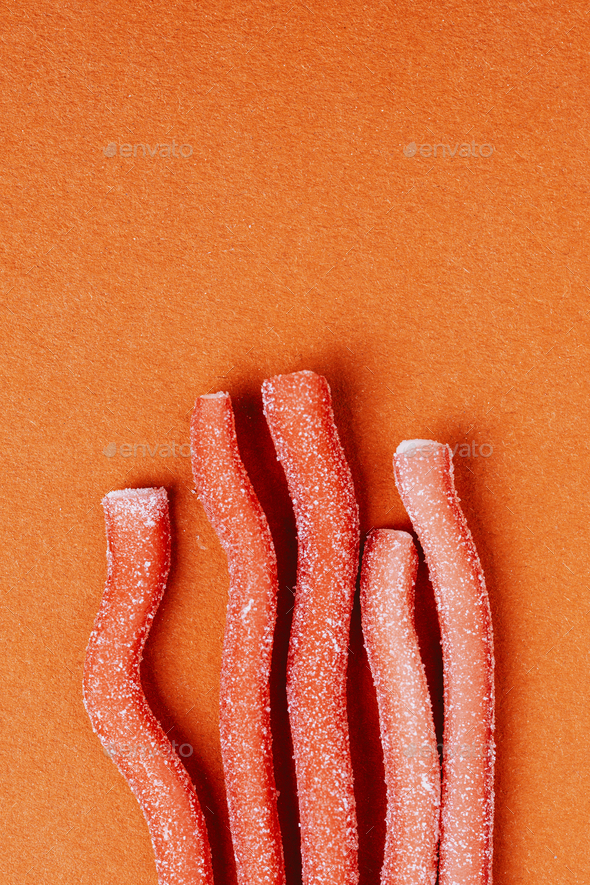 Red chewy candies coated with sugar Stock Photo by Rawpixel | PhotoDune